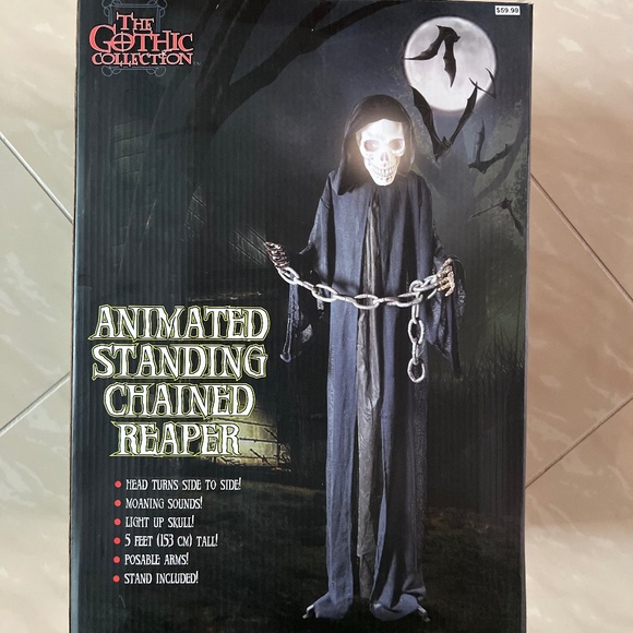 The Gothic Collection | Holiday | Animated Standing Chained Reaper 5 ...